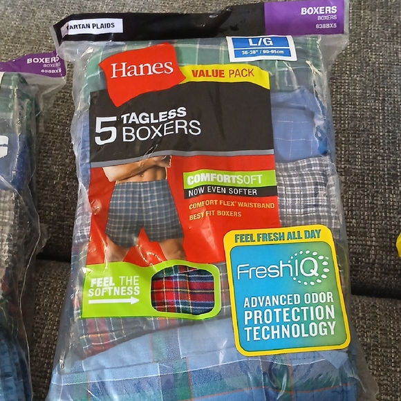 Hanes | Underwear & Socks | Hanes Mens Tagless Boxers Tartan Plaid 5 ...